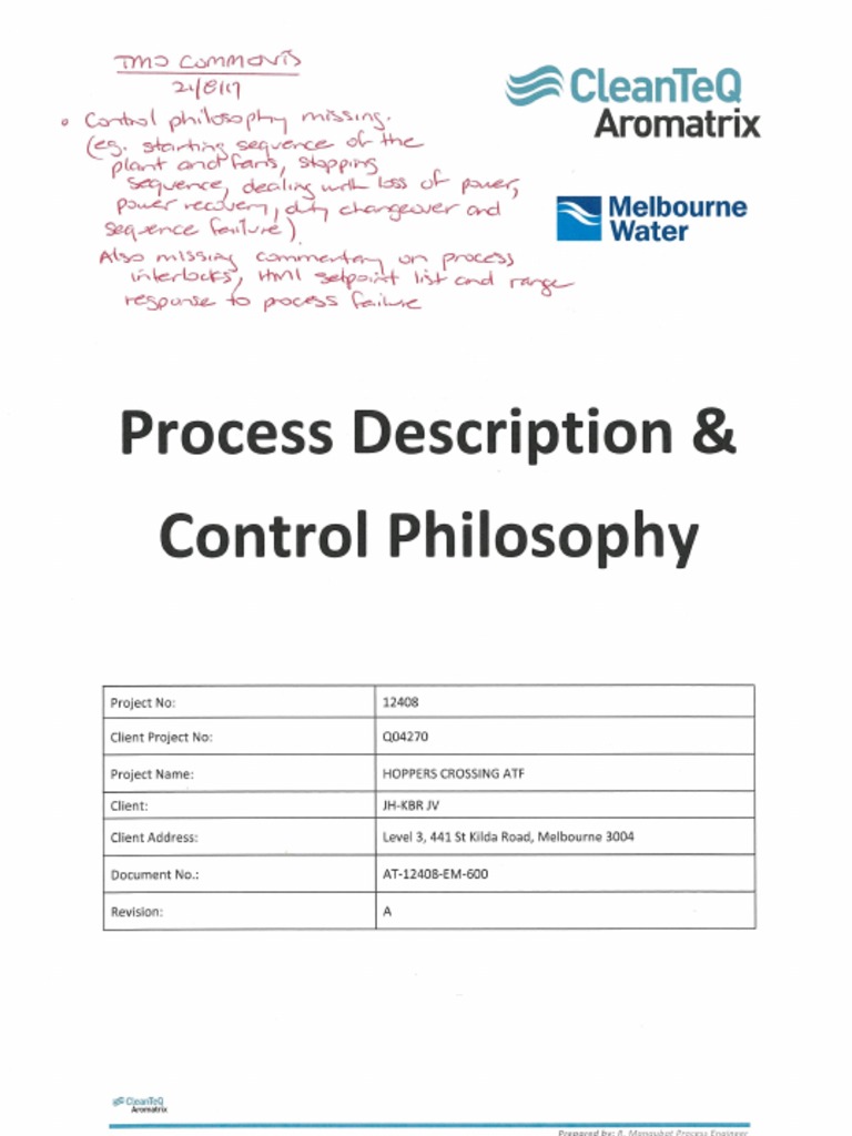 Process Description &: Control Philosophy | PDF | Duct (Flow ...