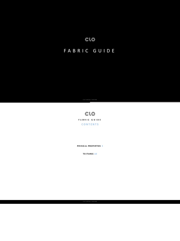 CLO Fabric Guide | PDF | Texture Mapping | Surface Roughness