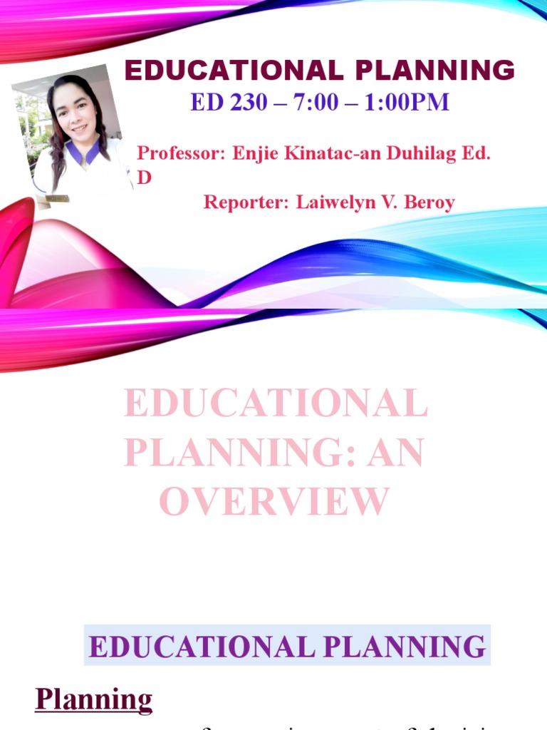 An Overview of Educational Planning | PDF | Resource | Teachers