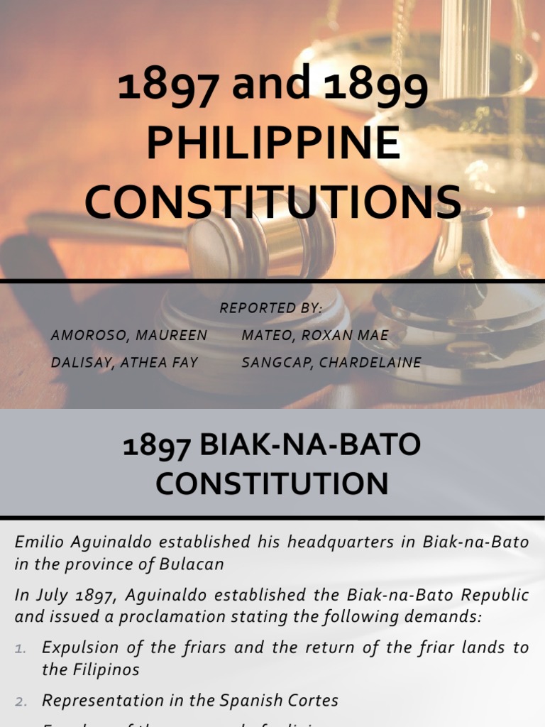 Evolution of 1897 and 1899 Constitutions | PDF | Constitutional Law ...