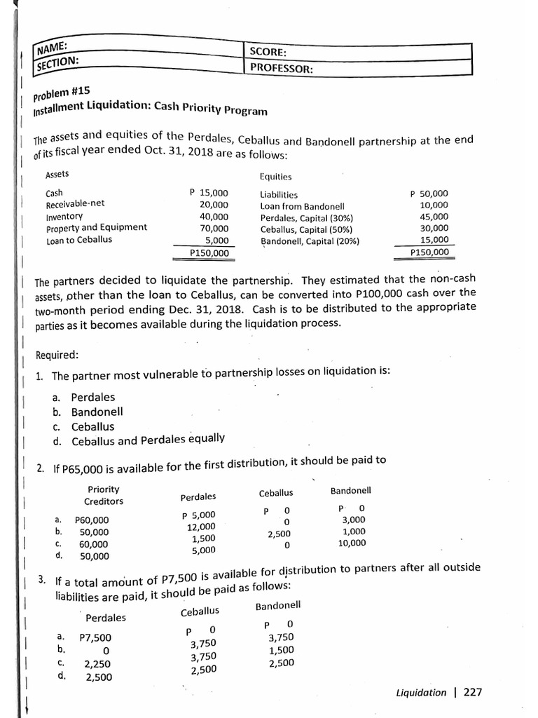 Installment Liquidation | PDF