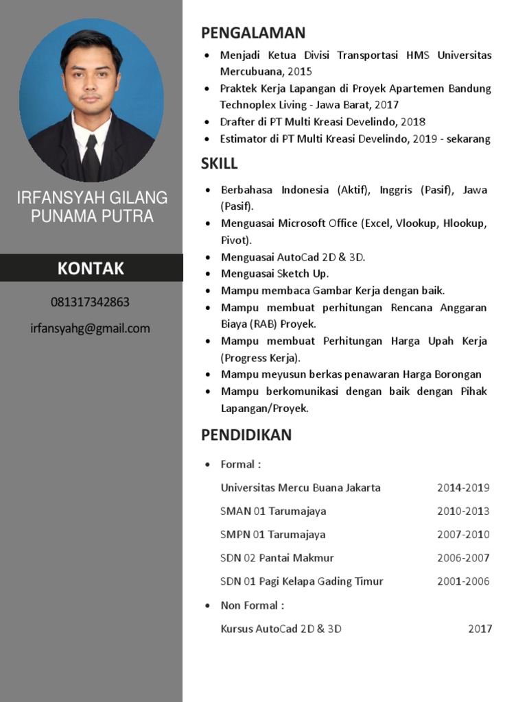 CV Irfan | PDF