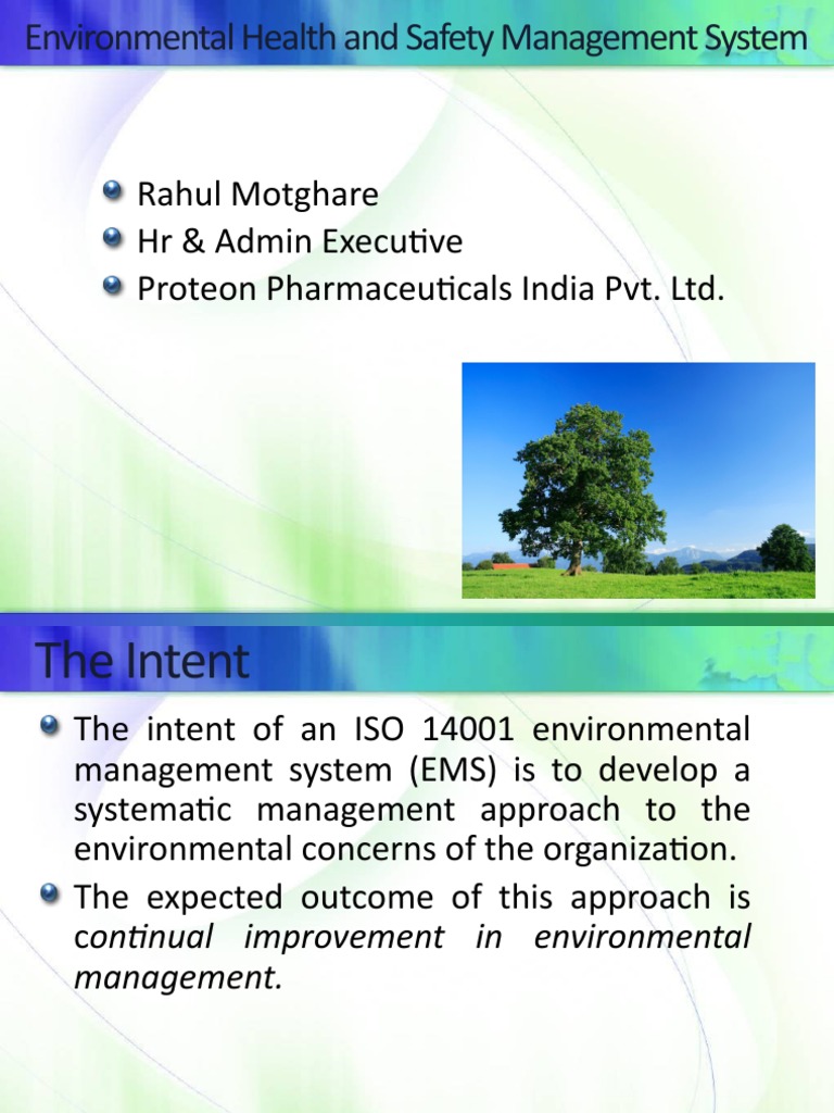 Environmental Health and Safety Management System | PDF | Occupational ...
