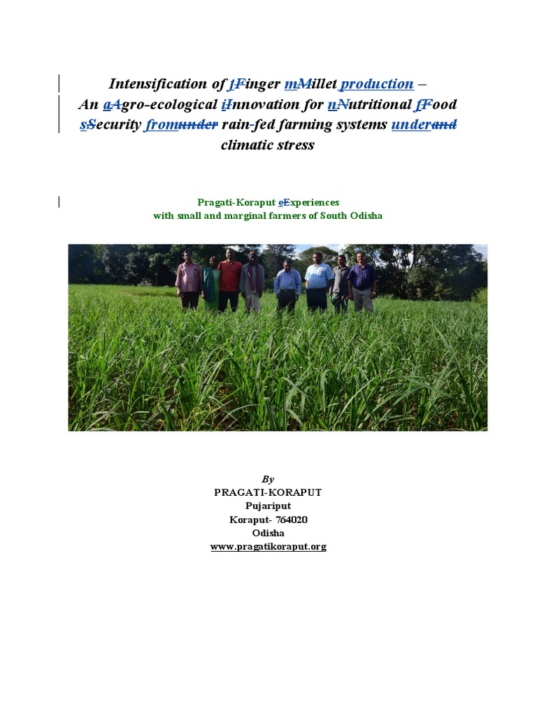 SCI - Pragati-Koraput Millet Article 10-17 | PDF | Food Security ...