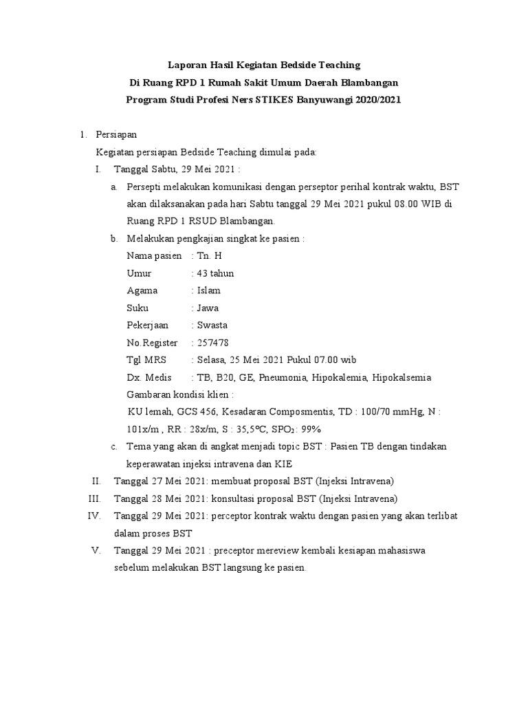 Laporan BST RPD 1 | PDF