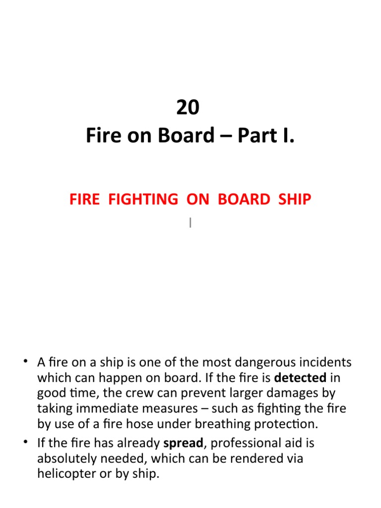 Theory of Fire On Board | PDF | Firefighting | Fire Sprinkler System
