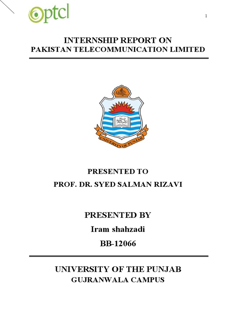 Iramshahzadi Final PTCL Report | PDF | Telecommunications | Business