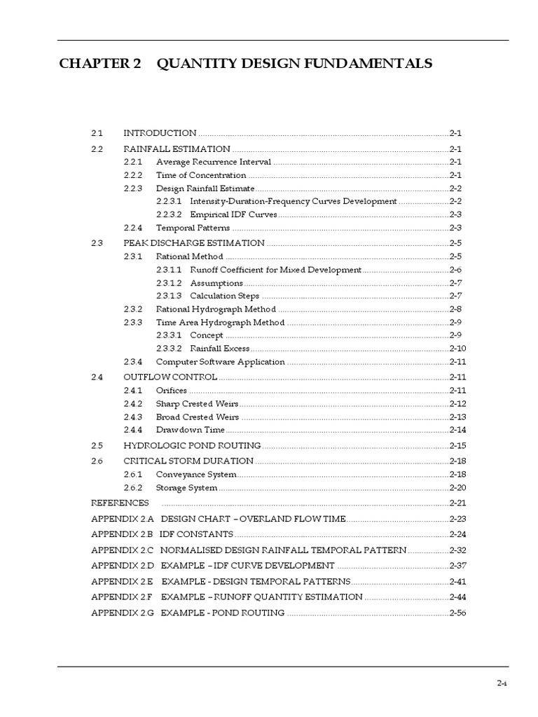 Chapter 2 - Quantity Design Fundamentals | PDF | Discharge (Hydrology ...