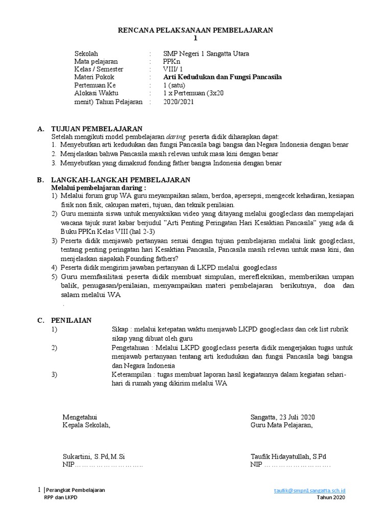 LKDP PPKN Kls 8 | PDF