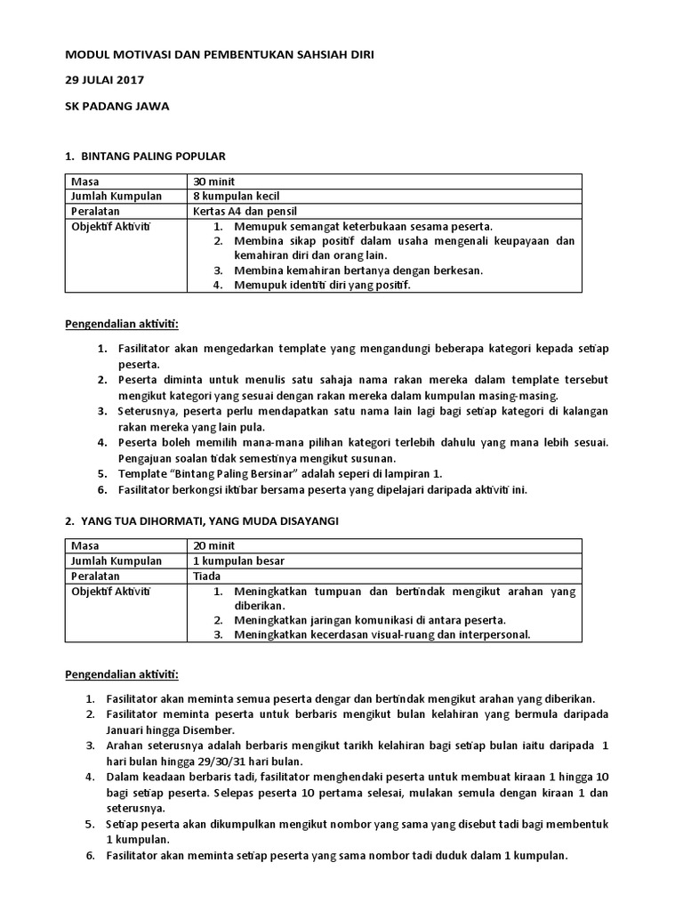 Cadangan Modul Motivasi Dan Akhlak - NEW | PDF