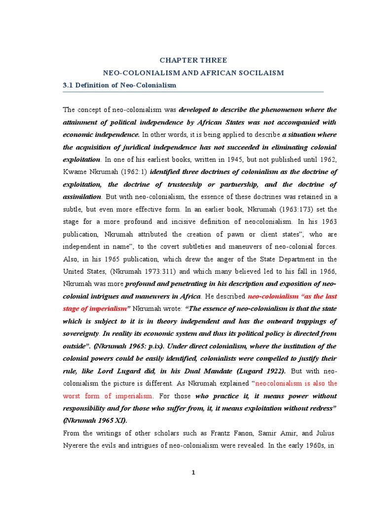 Chapter Three Af. Politics | PDF | Socialism | Colonialism