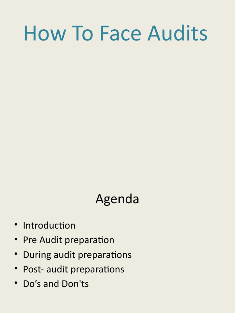 How To Face Audits | Download Free PDF | Internal Audit | Audit