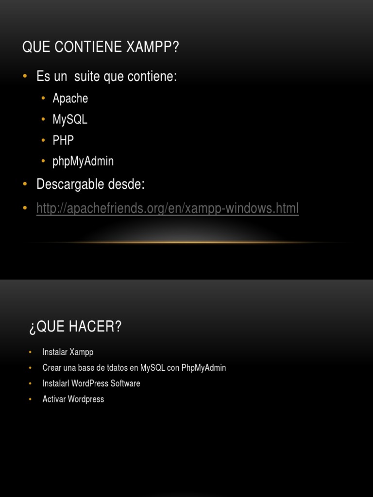 Instalar Xampp | PDF | Word Press | Mi sql
