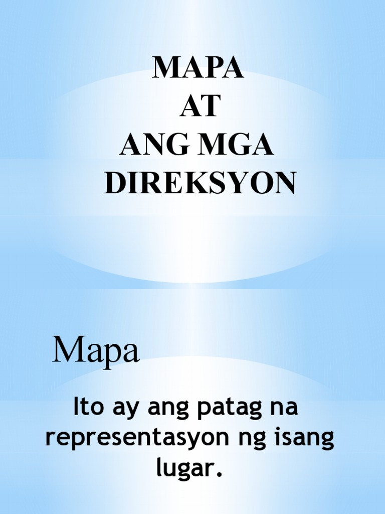 Mapa AT Ang Mga Direksyon | PDF