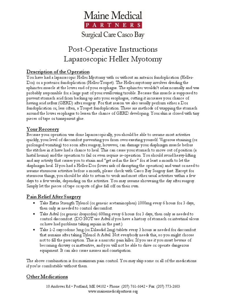 Laparoscopic Heller Myotomy For Achalasia | PDF | Gastroenterology ...
