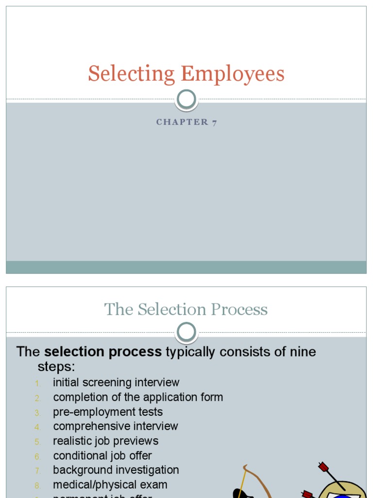 Chapter 7 Selecting Employees | PDF | Background Check | Performance ...