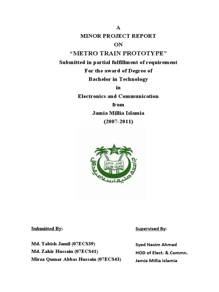 Metro Train Prototype Project | PDF | Resistor | Pakistan Movement