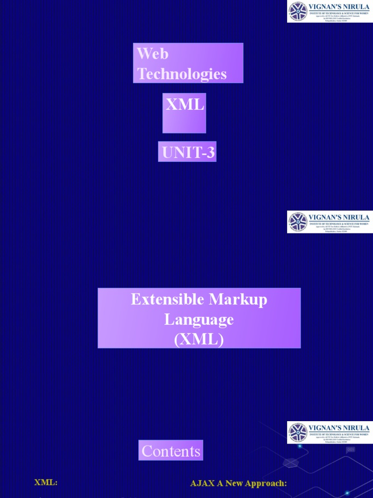 XML Web Technologies Guide | PDF | Document Object Model | Xml
