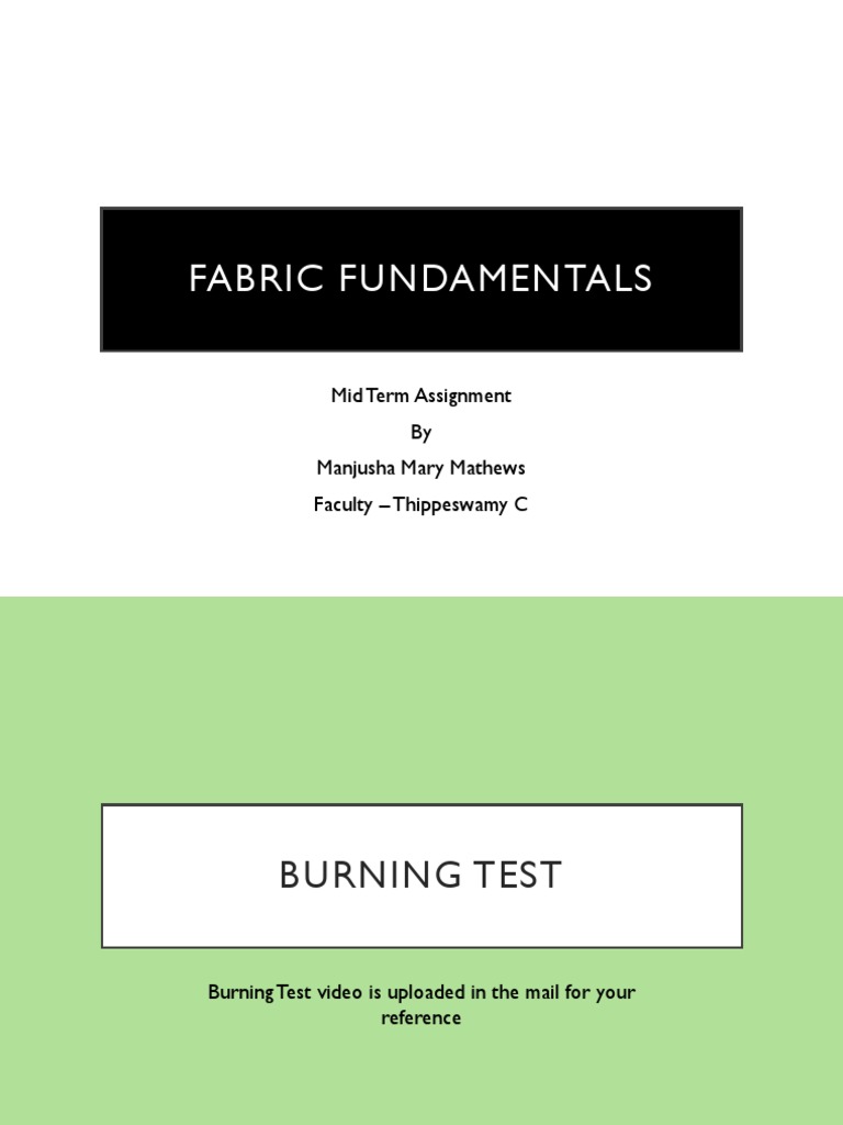 FABRIC FUNDAMENTALS - Manjusha | PDF