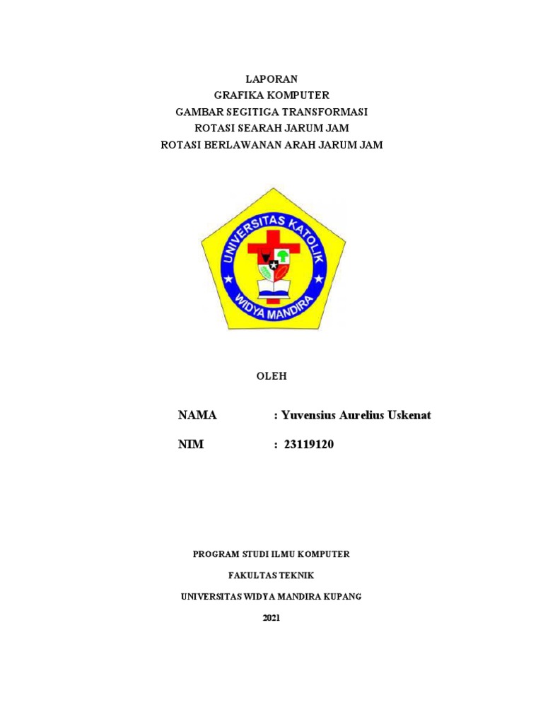 Tugas 4 Laporan Grafika Transformasi Rotasi 23119084 | PDF | Seni ...