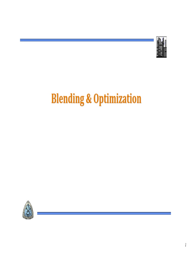 10 Blending Optimization | PDF | Linear Programming | Mathematical ...