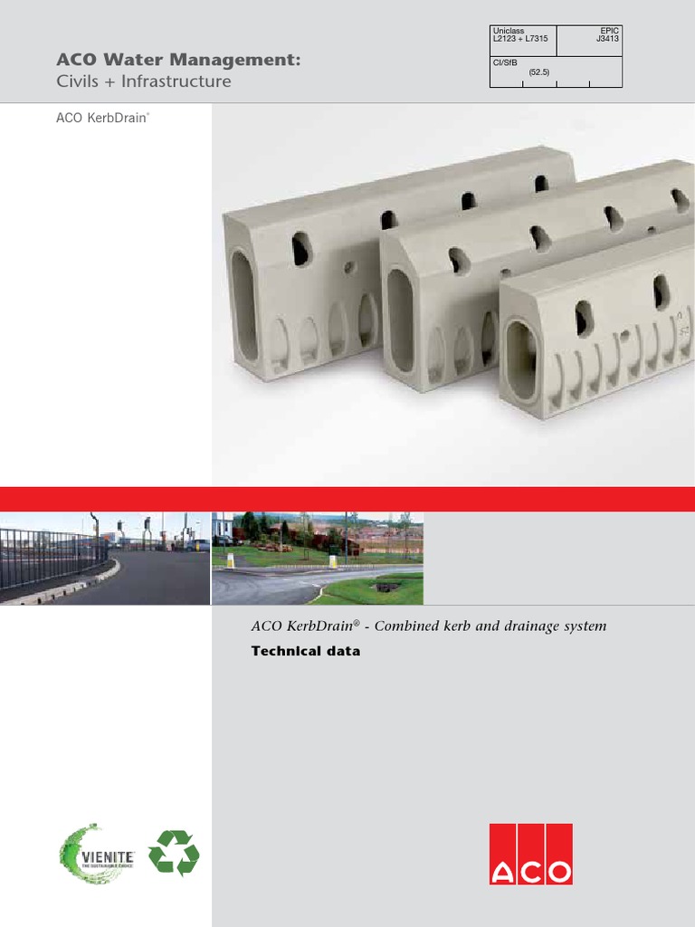 Kerb Drain Brochure | PDF | Road | Drainage