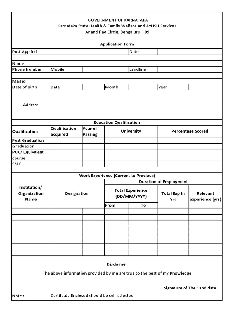 Application Form | PDF