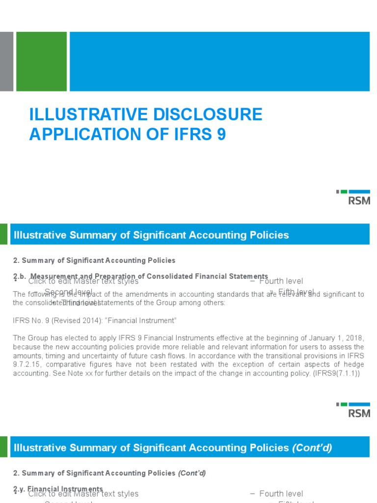 Illustrative Disclosure Application of IFRS 9 | PDF | Hedge (Finance ...