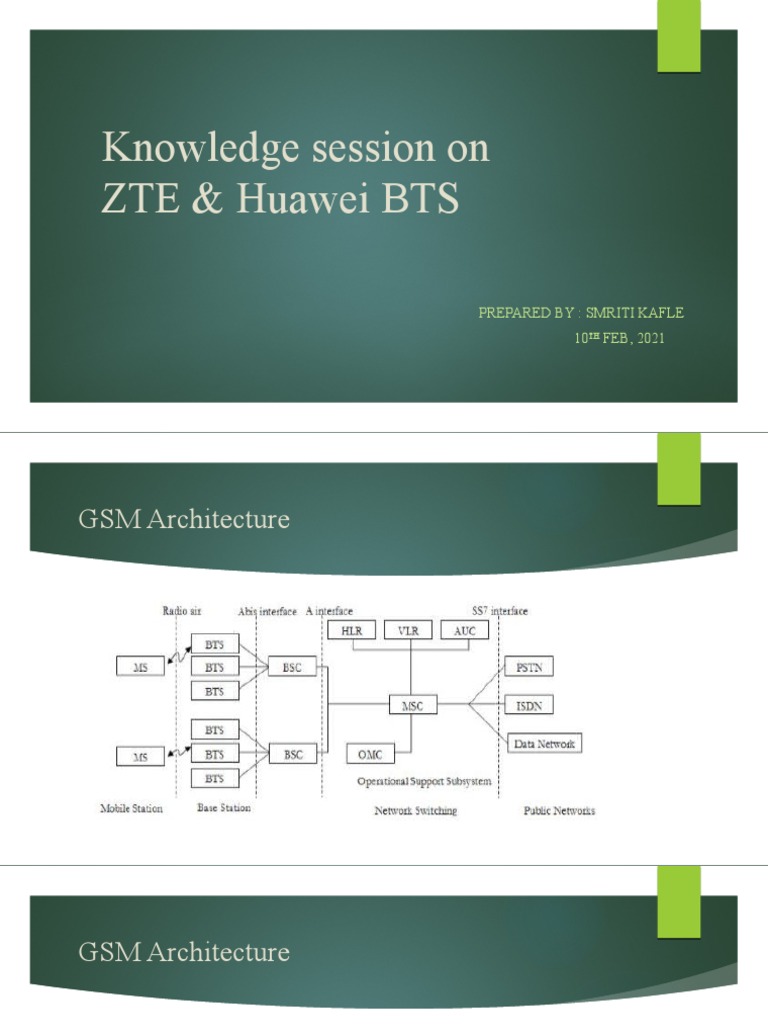 Knowledge Session On ZTE & Huawei BTS | PDF | Telecommunications ...
