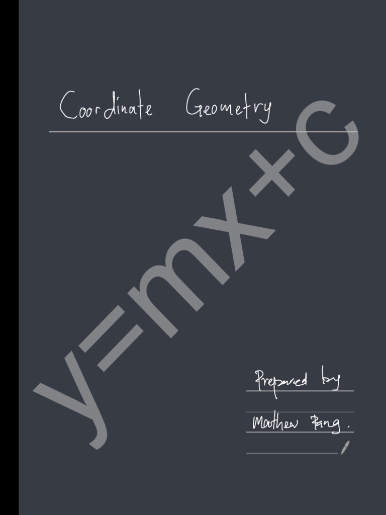 Coordinate Geometry (Edited) | PDF | Line (Geometry) | Elementary ...