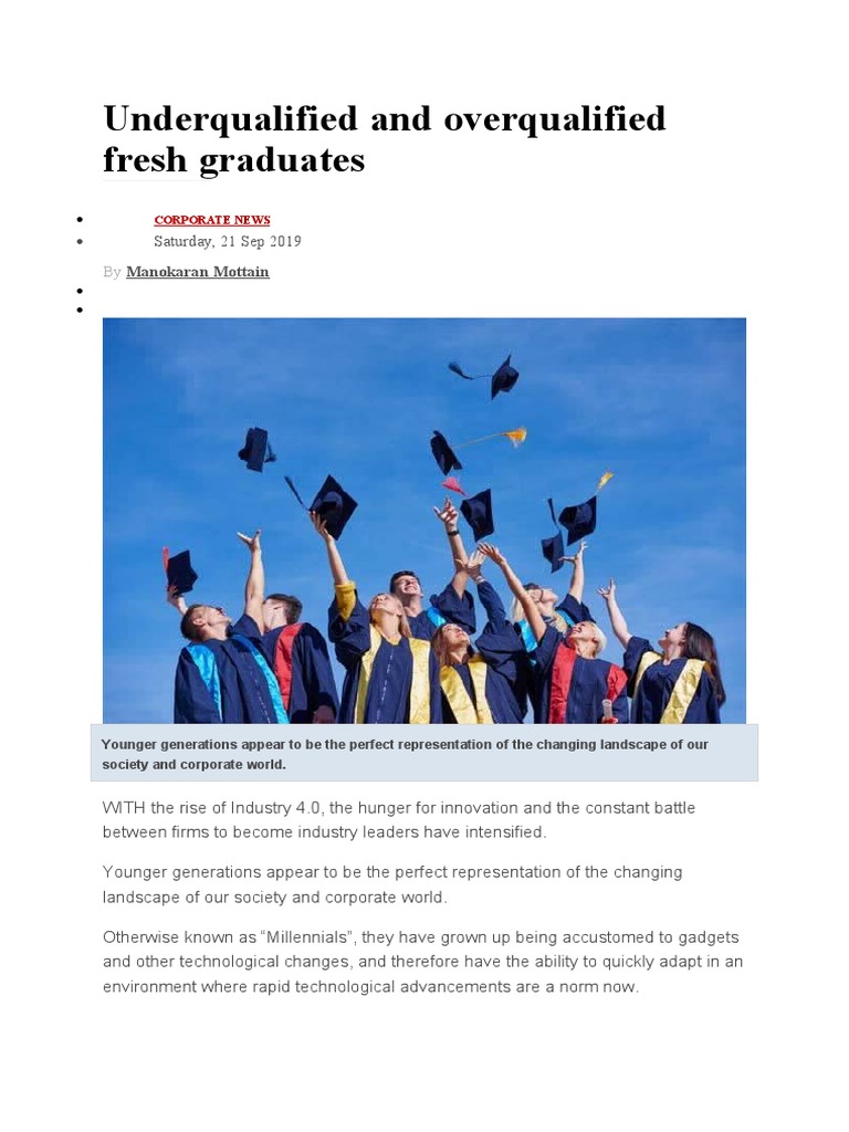 Underqualified and Overqualified Fresh Graduates Article | PDF ...