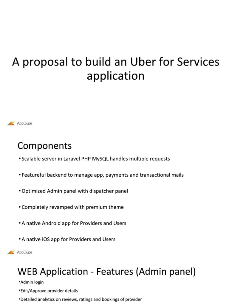 Xuber Services | PDF