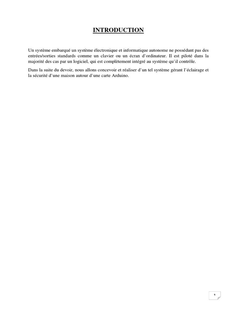 Tpe Systeme Embarque | PDF | Arduino | Diode électroluminescente