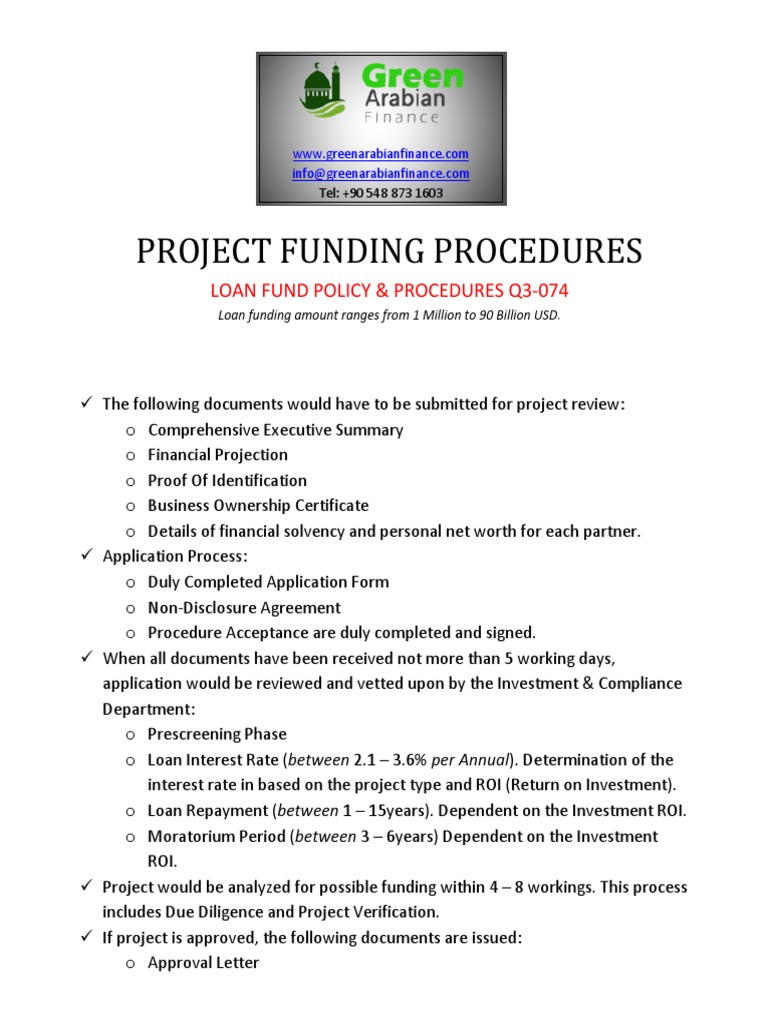 GAF Loan Funding Procedures | PDF | Loans | Bonds (Finance)