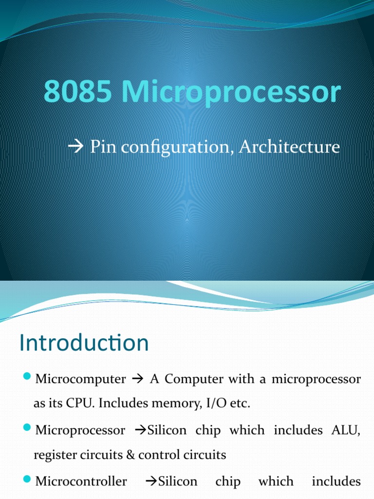 8085 Microprocessor: Pin Configuration, Architecture | PDF | Central Processing Unit | Input/Output