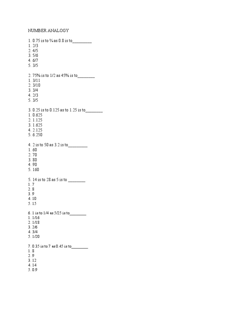 Civil Service Reviewer | Fraction (Mathematics) | Nature