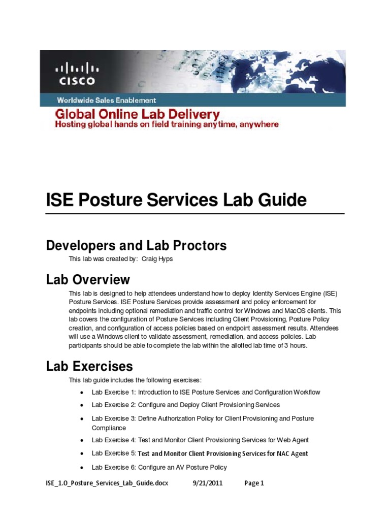 81819-ISE Posture Configuration Exercise | PDF | World Wide Web ...
