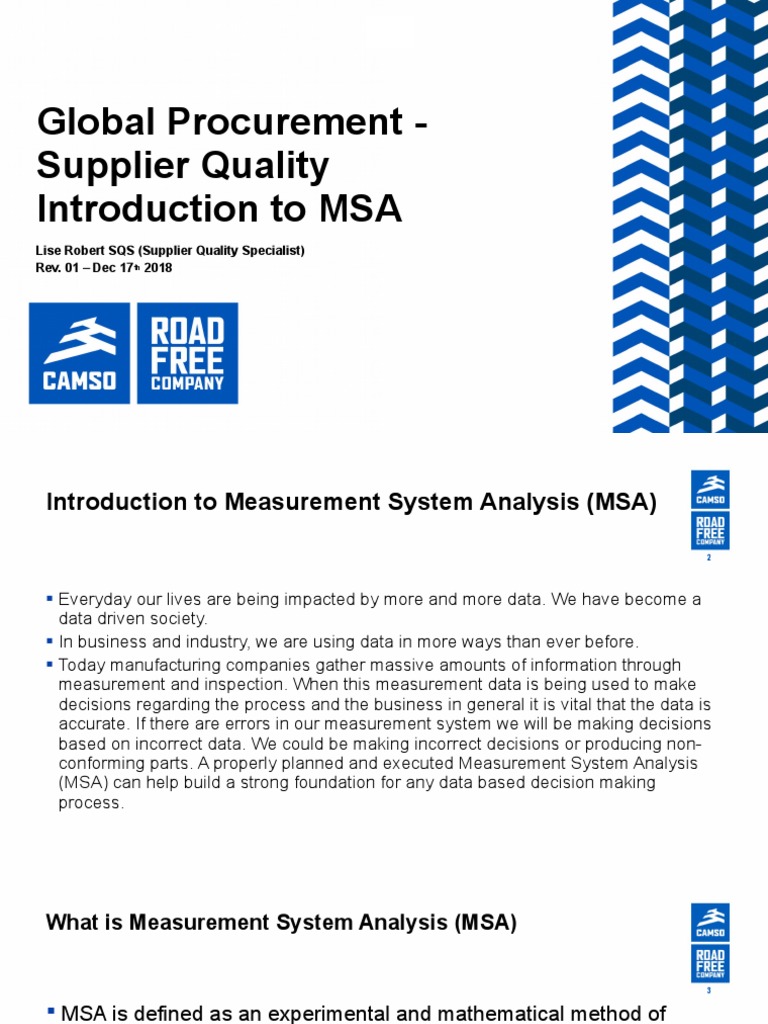 MSA Training RevAF | PDF | Accuracy And Precision | Uncertainty