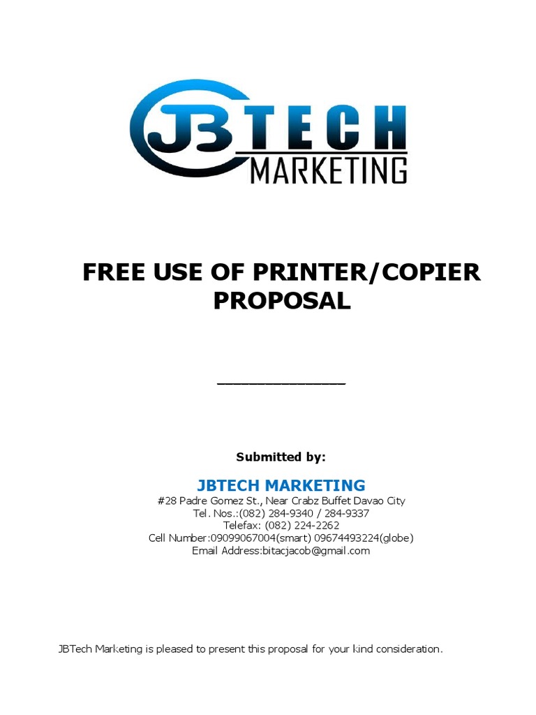 Epson Printer Proposal | PDF | Printer (Computing) | Office Equipment