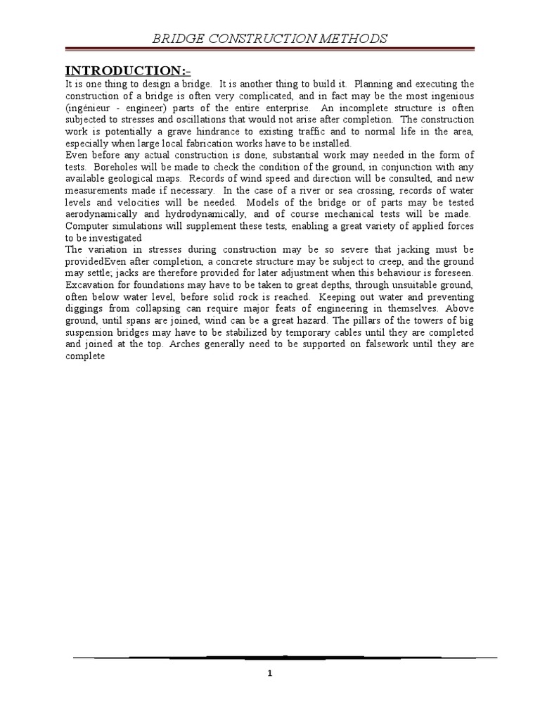 Bridge Construction Methods | PDF | Civil Engineering | Structural ...