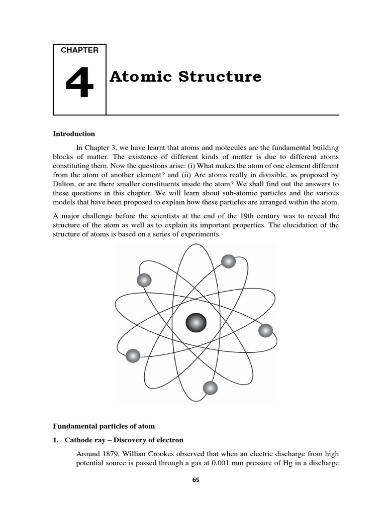 9-Chapter-4-Atomic Structure | PDF | Atomic Nucleus | Atoms