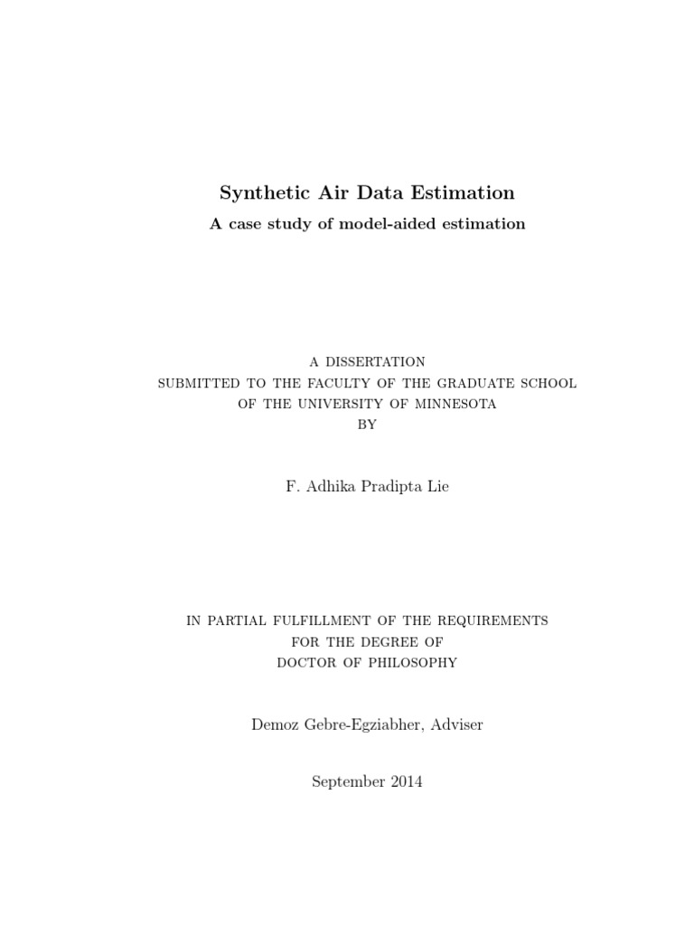 Synthetic Air Data Estimation | PDF | Lidar | Inertial Navigation System