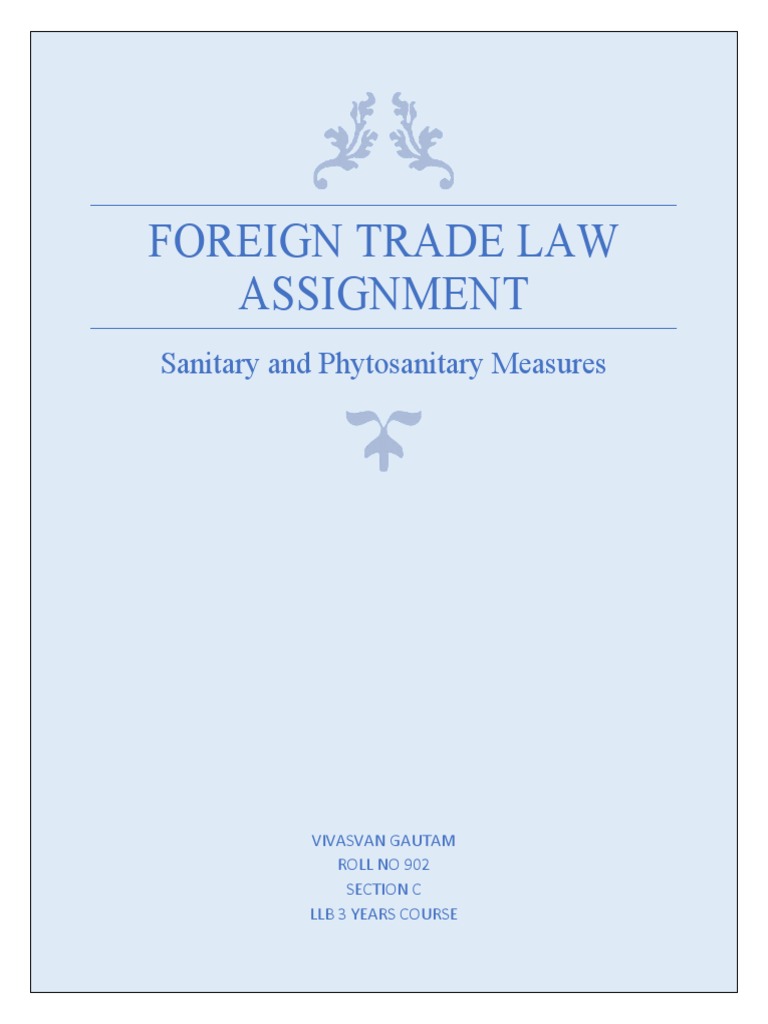 Overview of SPS Measures in Trade | PDF | World Trade Organization ...