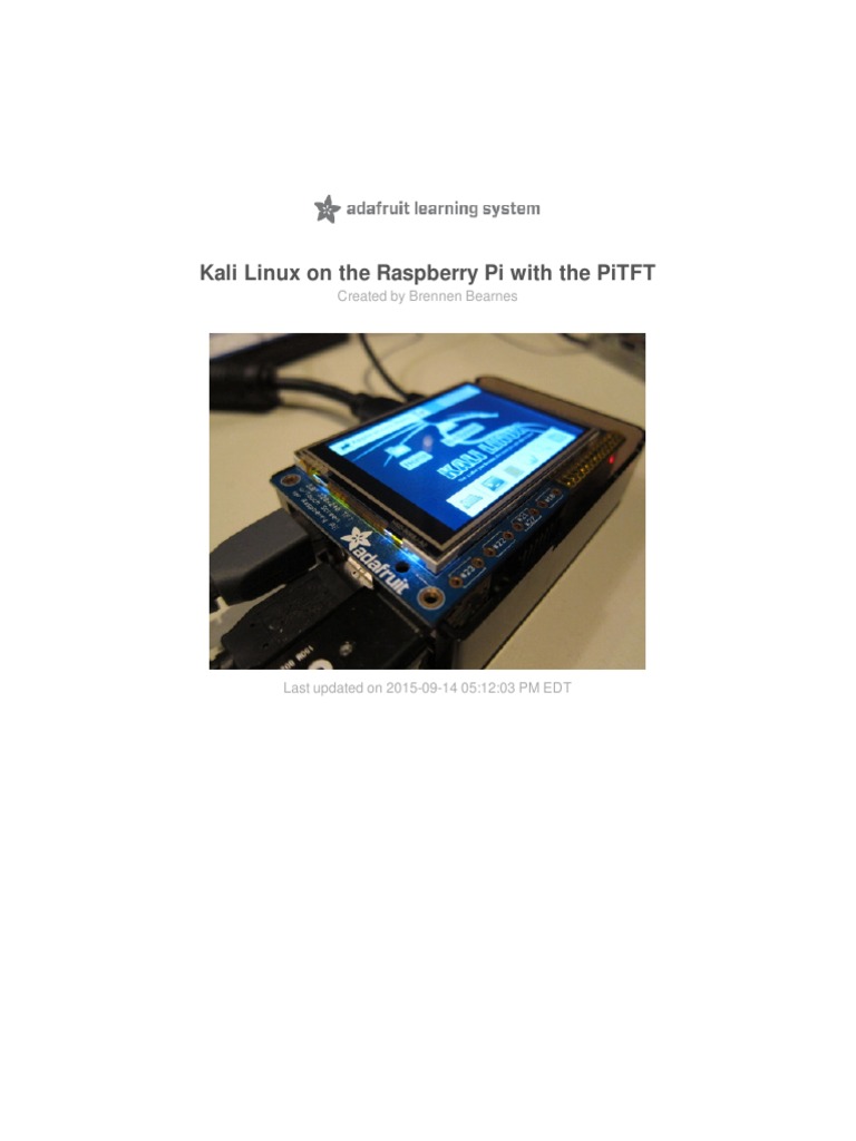 Kali Linux On The Raspberry Pi With The Pitft | PDF | Linux | Computer Science