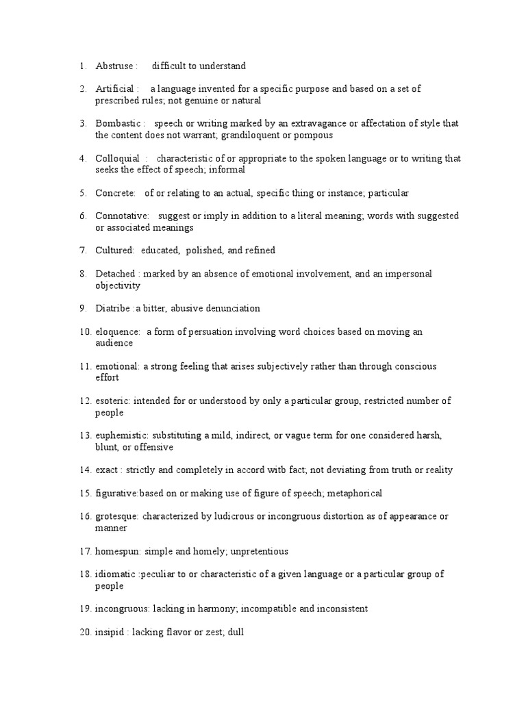 Vocab To Describe Language | PDF | Human Communication | Cognition