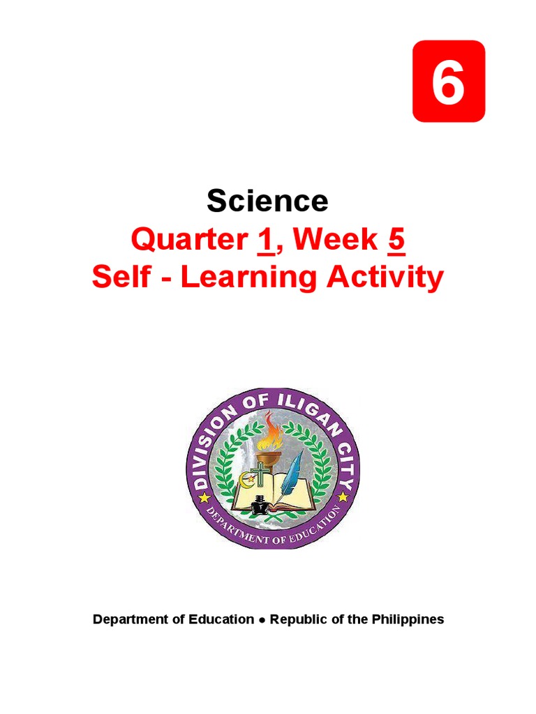 Quarter 1, Week 5 - LEARNING ACTIVITY MATERIAL (SCIENCE 6) | PDF ...