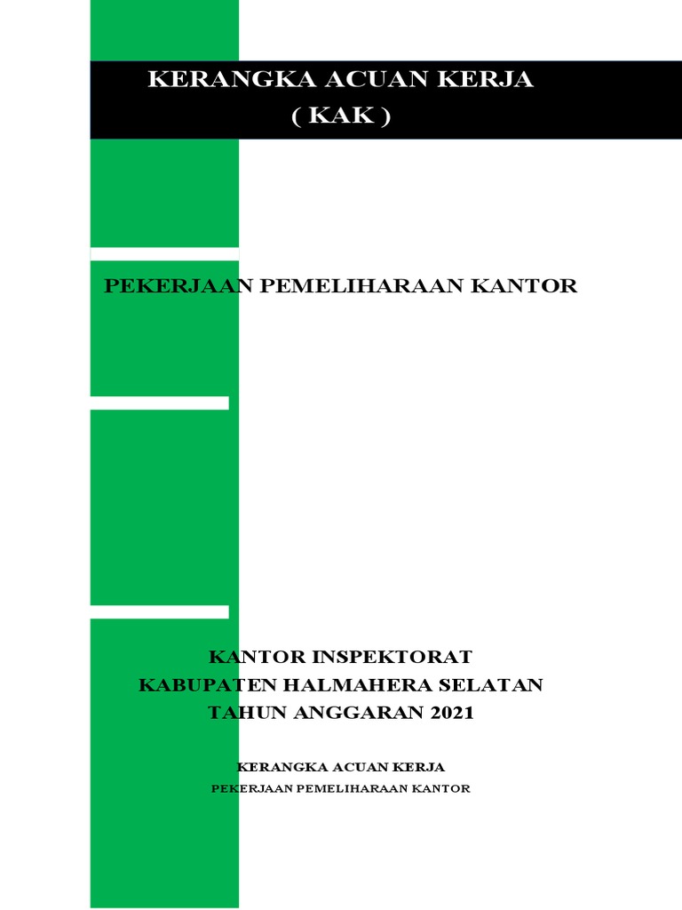 Kak Pemeliharaan Kantor Inspektorat | PDF