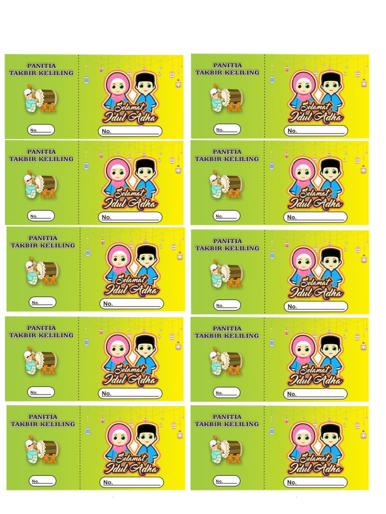 Kupon Takbir Keliling | PDF