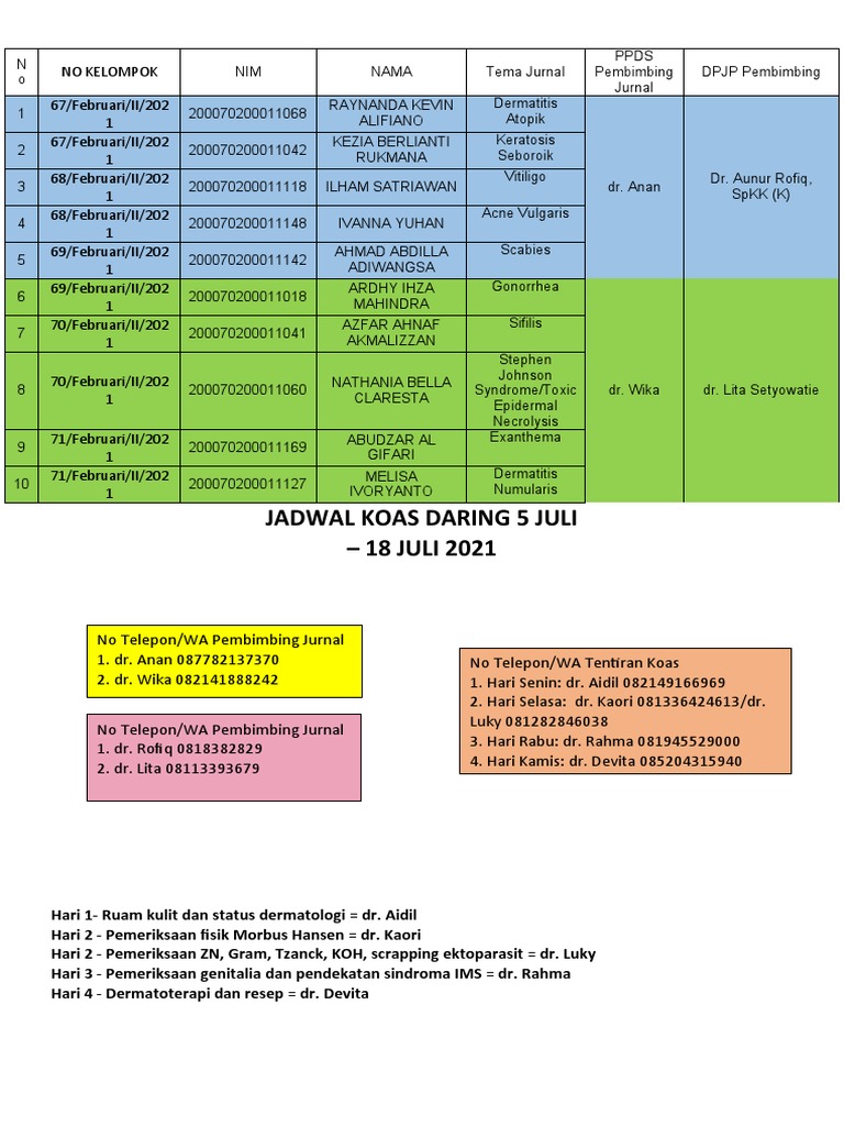 JADWAL | PDF