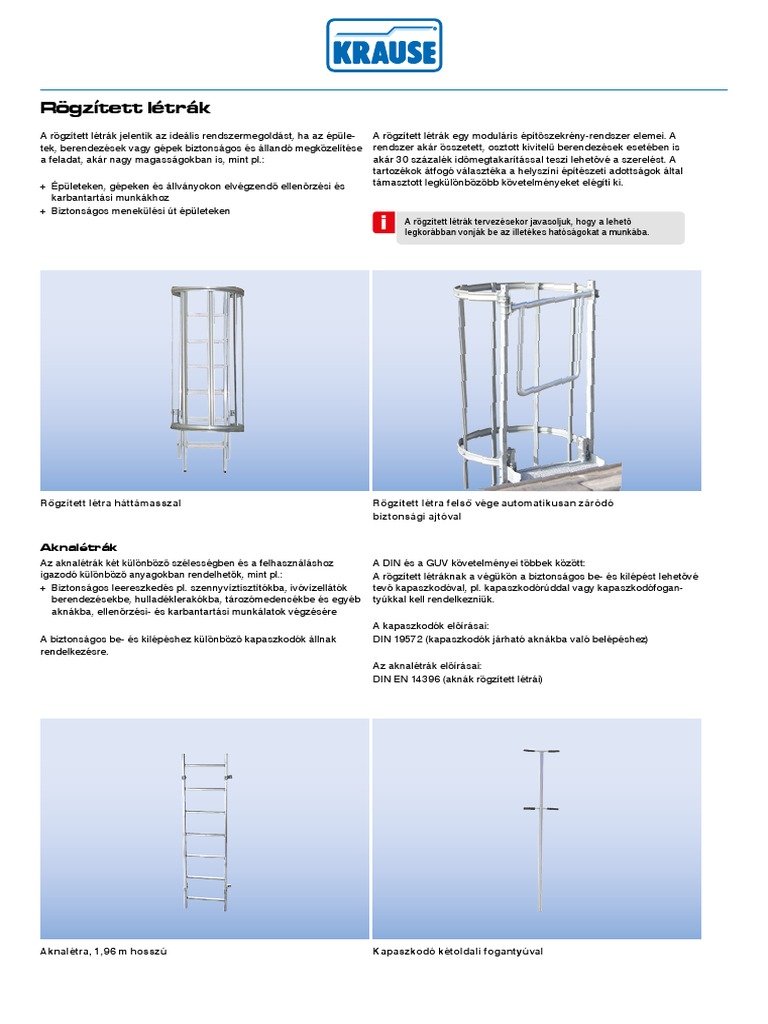 DIN 18799-1 Szerinti Rögzített Létrák | PDF